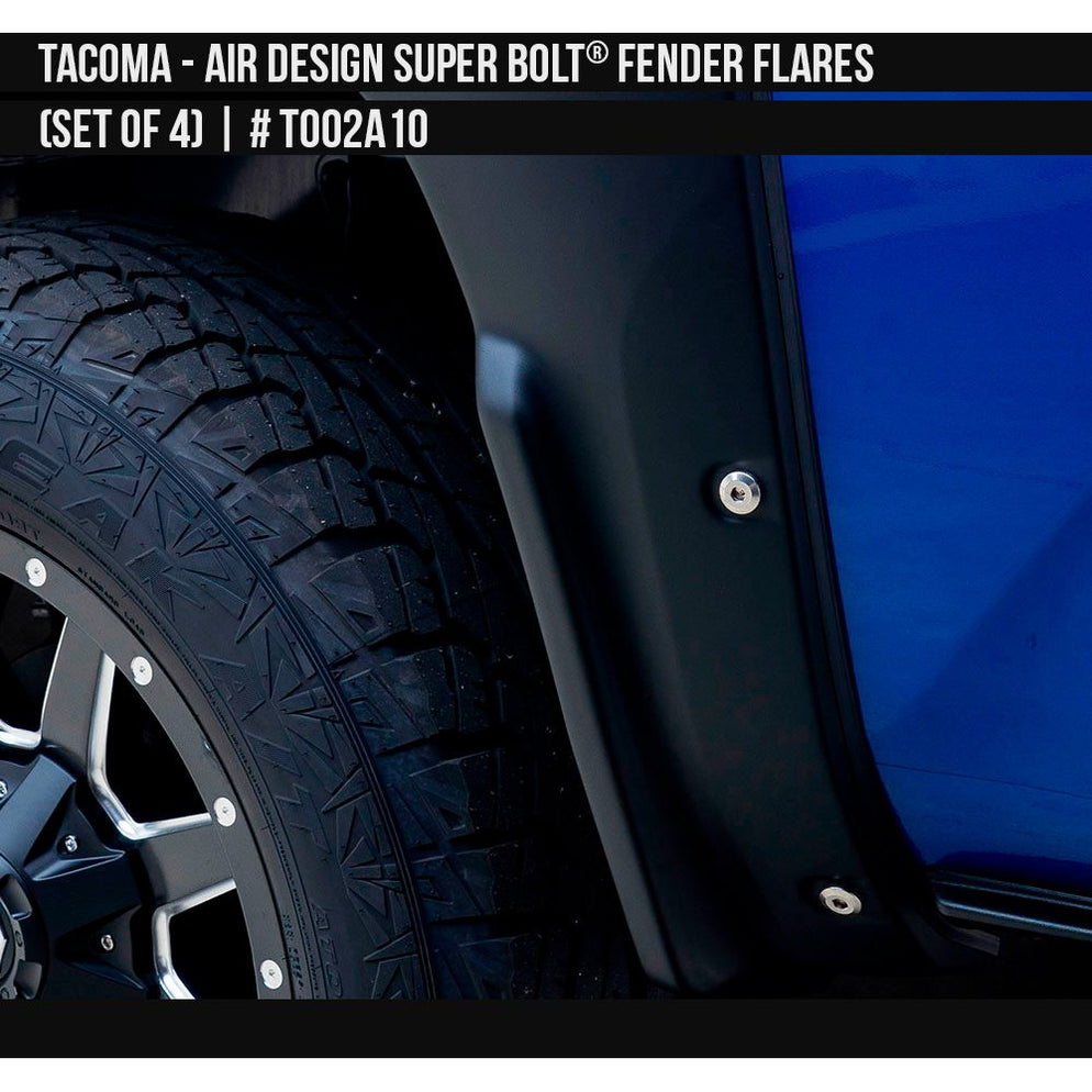 Air Design Super Bolt Fender Flare Set For Tacoma (2016-2023) — Tacoma ...
