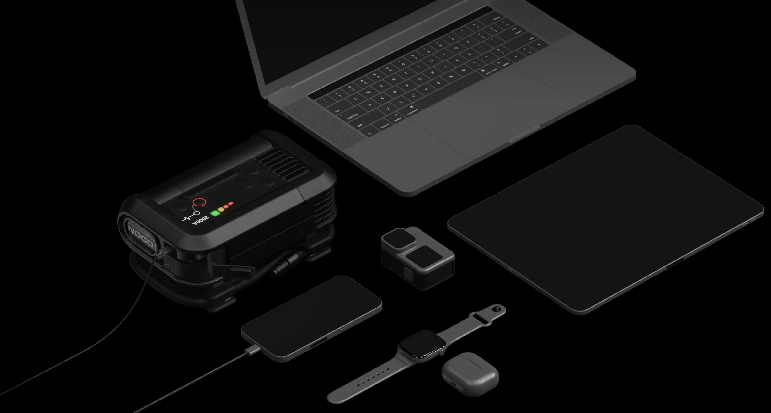 Noco AX65 2000A Boost Air Jump Starter and 67LPM 100PSI Air Compressor ...