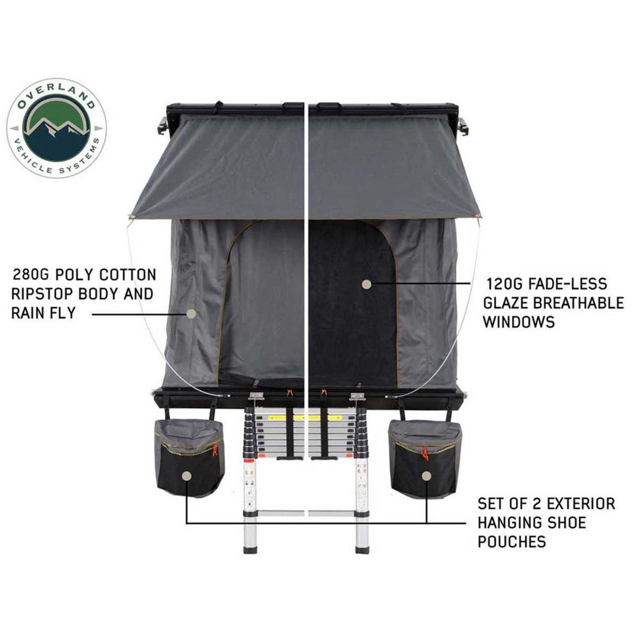 Overland Vehicle Systems HD Mamba Clam Hard Shell Roof Top Tent ...